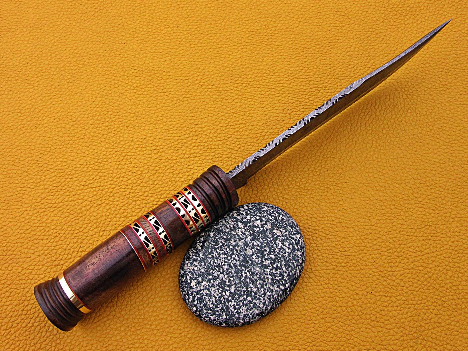 13.5" Long hand forged Damascus steel exotic Hunting Knife with 7 ...