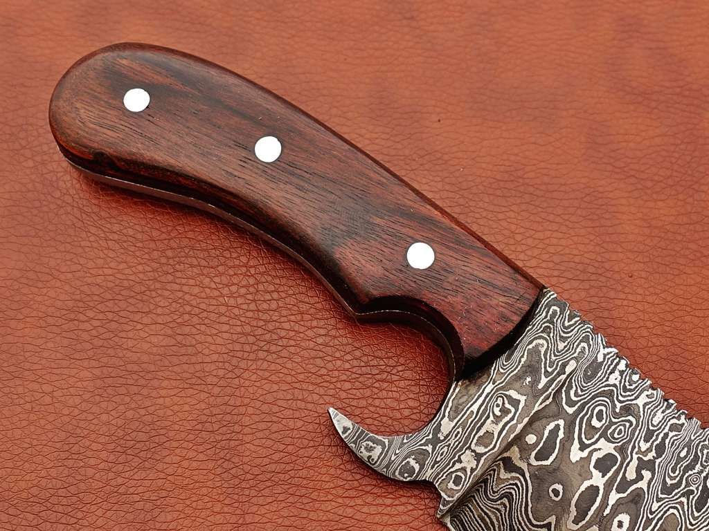 10" hand forged Damascus steel meat Cleaver, Walnut wood scale chopper ...