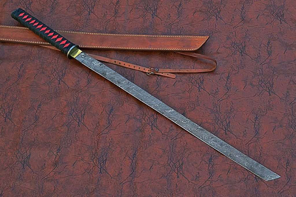 40 inches Long Ninja Sword, 28" Long Hand Forged Damascus Steel Blade ...